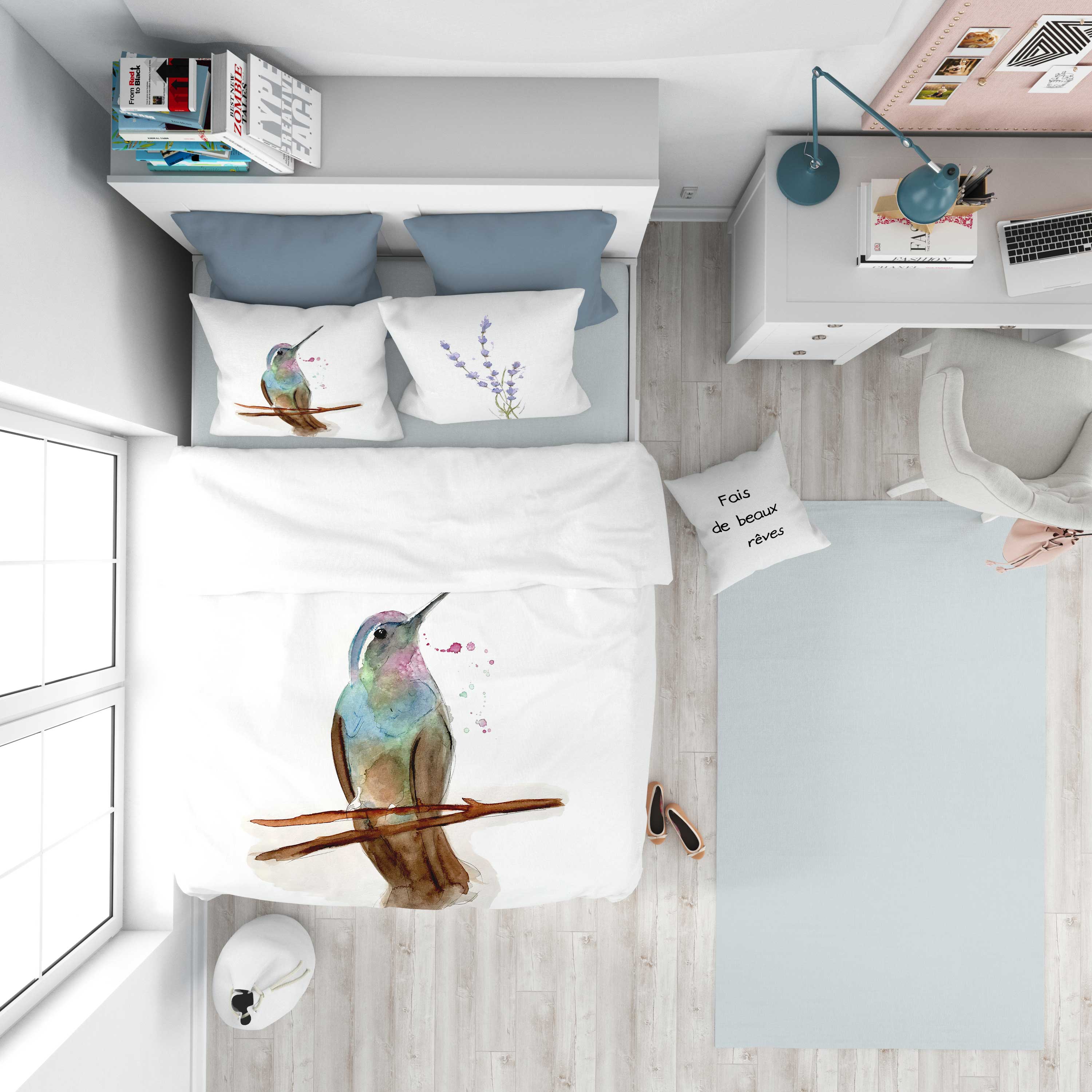 Housse de couette - colibri enchanté – Cynthiart etc.